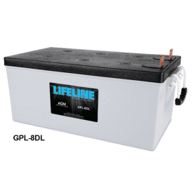Lifeline GPL-8DL AGM 12V Deep Cycle Battery | Fisheries Supply