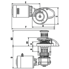 Maxwell RC8-8 Rope & Chain Windlass - Vertical | Fisheries Supply