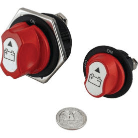 Mini Battery Switch with Removable Knob