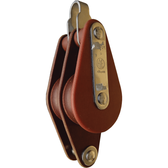 Davey & Co. 43 mm Tufnol Double Block - Loop Top, Becket | Fisheries Supply