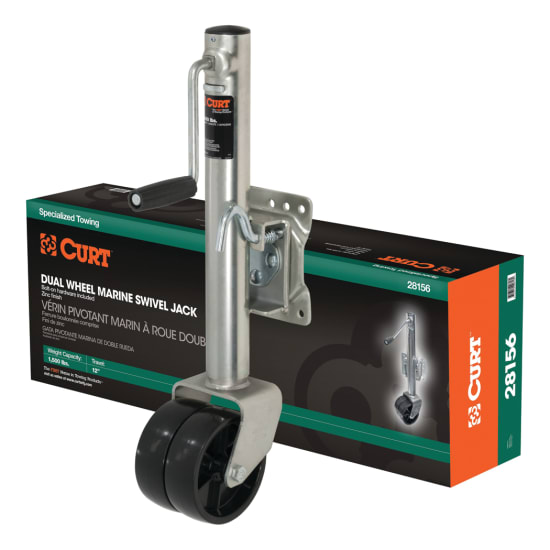 Curt Manufacturing Marine Jack with Dual 6" Wheels | Fisheries Supply
