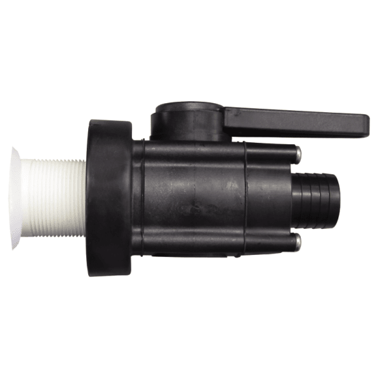 Marelon Full-Flow Seacock - Flush Thru-Hull x Ball Valve x Hose Barb ...