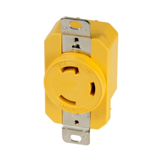 Marinco 30 Amp Outlet Receptacle - 305CRR | Fisheries Supply