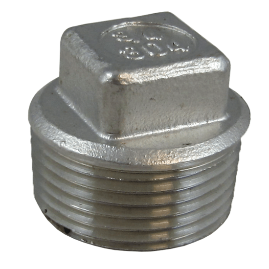 Stainless Steel Square Head Plugs - Midland Metals | Fisheries Supply