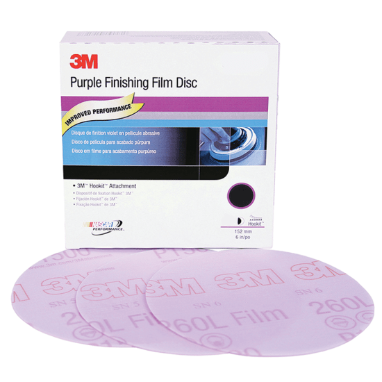 Hookit Finishing Discs - 260L Film Backing - 3M | Fisheries Supply