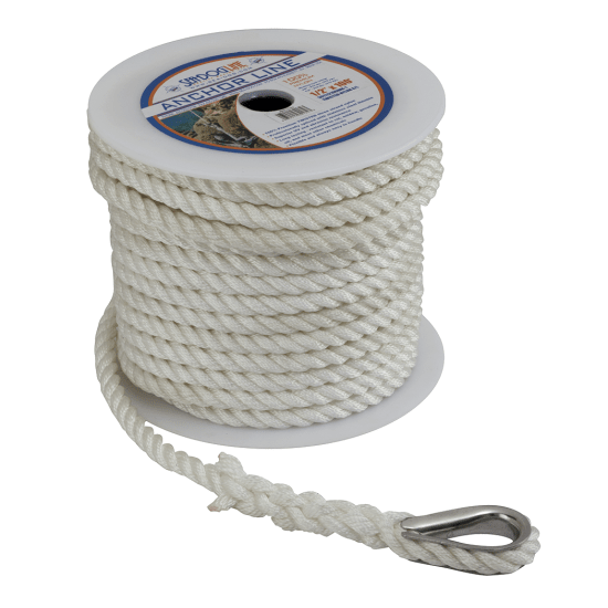 Anchor Line - 3-Strand Nylon with Pre-Spliced Thimble