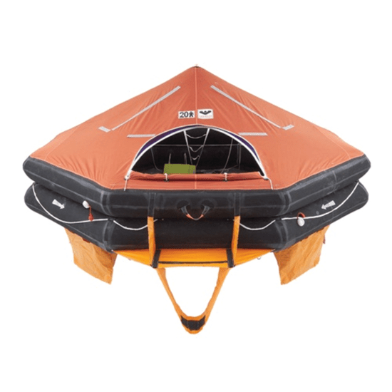 Type DK+ Throw Overboard Commercial Life Rafts - 10 to 25 Person Models