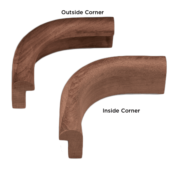 Teak Inside and Outside Corner Edge Molding - Whitecap Industries ...