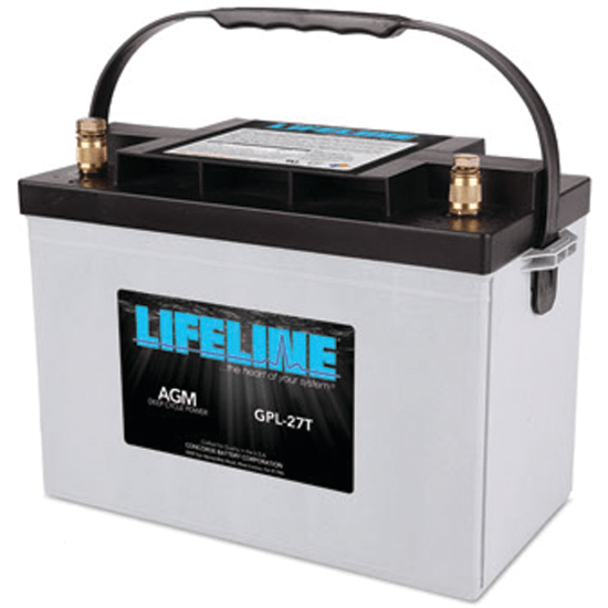 Lifeline GPL-27T Group 27 AGM 12V Deep Cycle Battery | Fisheries Supply