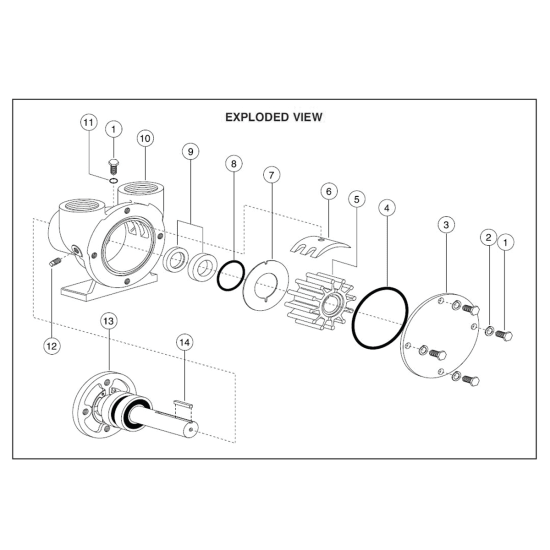 Crusader Engine Cooling Pump Spares - Jabsco | Fisheries Supply
