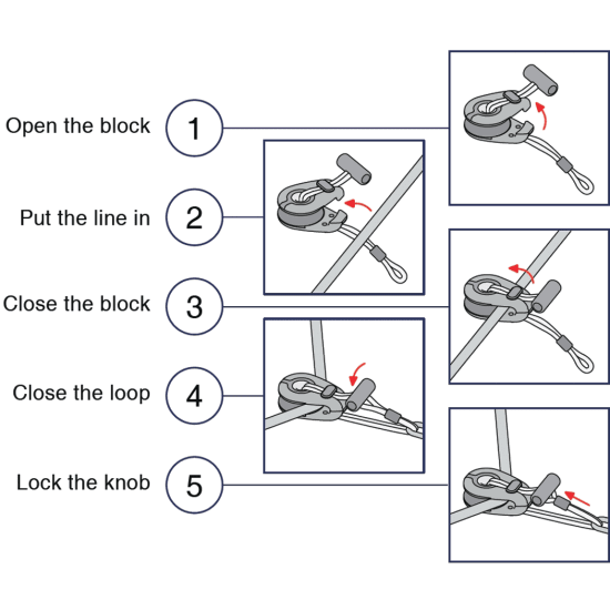 Antal Marine Hardware 44 mm Dynablock Snatch Block, Snap Loop Included ...