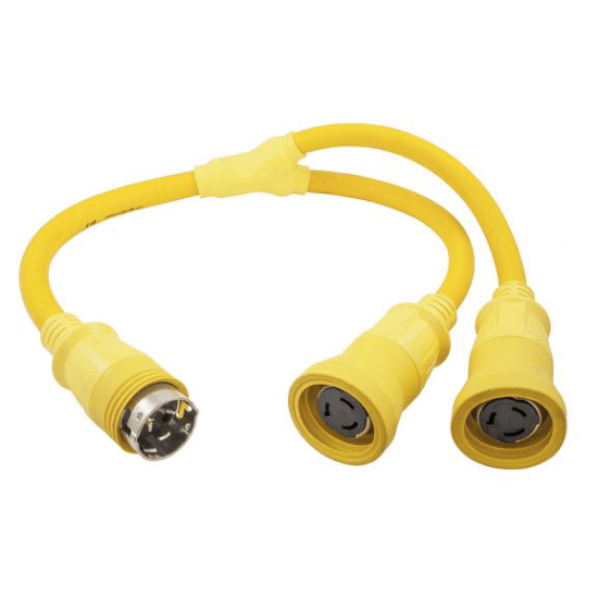 Molded Y Shore Power Adapters - Hubbell | Fisheries Supply