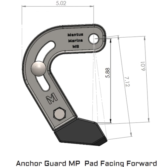 Mantus Anchor Guard: Bow Roller Anchor Stabilizer | Fisheries Supply