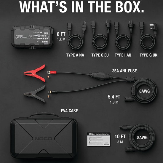 NOCO GeniusPRO25 Smart Battery Charger | Fisheries Supply
