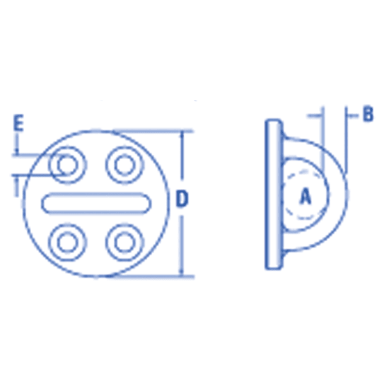 Heavy Duty Pad Eye - Round Base