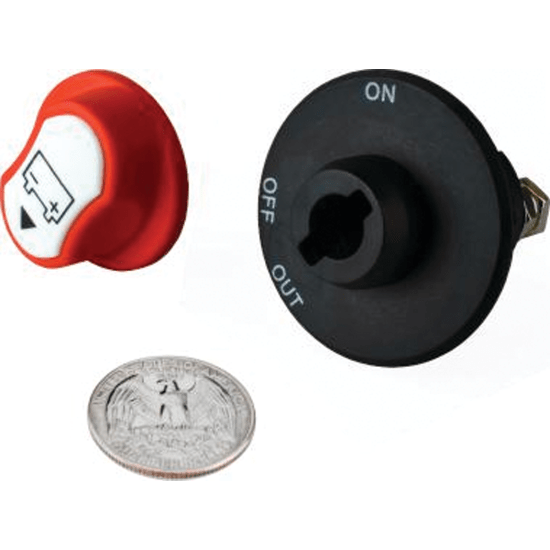 Mini Battery Switch with Removable Knob