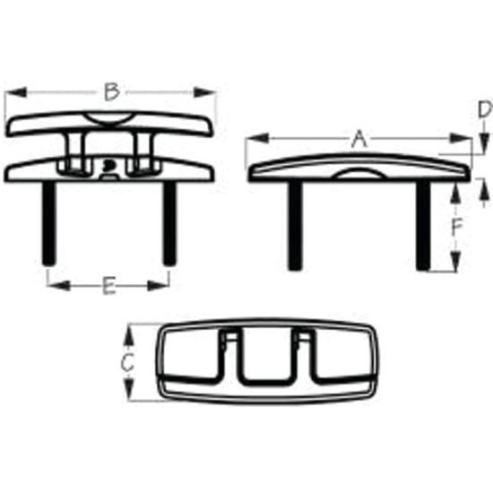 Rectangular Folding Cleats with Hidden Hex Bolts