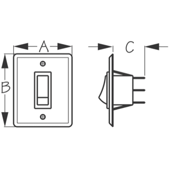 Wall Mount Rocker Switch - Sea-Dog Line | Fisheries Supply