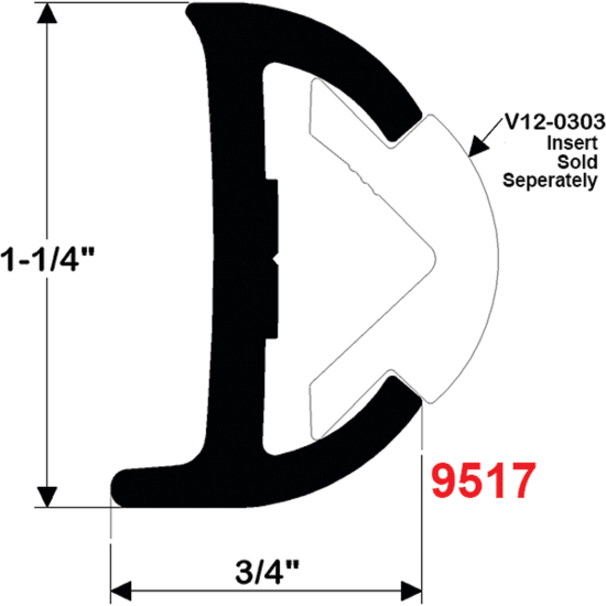 Rigid Vinyl Rub Rail w/Flexible Insert - TACO Marine | Fisheries Supply