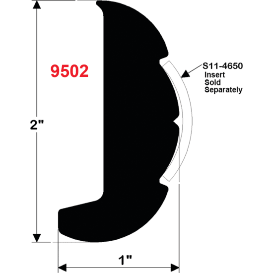 Rigid Vinyl Rub Rail w/SS Insert - TACO Marine | Fisheries Supply