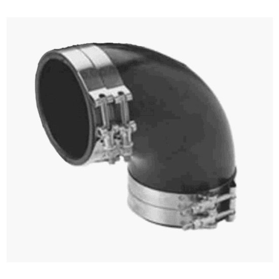 90 Deg Exhaust Elbows - Black Rubber