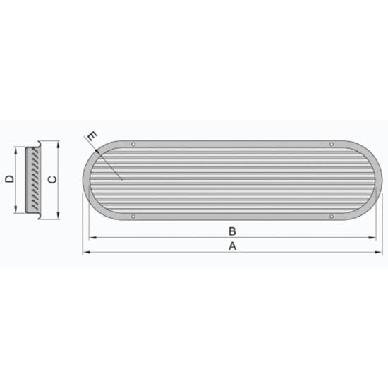 Louvered Air Suction Vent - Vetus | Fisheries Supply