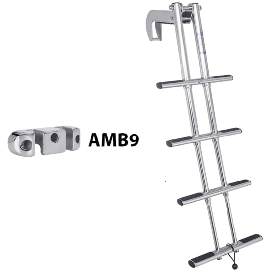 Stainless Steel Telescoping Dive Door Ladder, Wall Mount - White Water ...