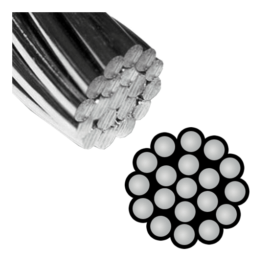 316 SS 1x19 Strand Wire Rope - Wire Rope | Fisheries Supply