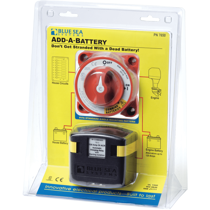 Blue Sea Systems 7650 - Add-a-Battery Dual Circuit Kit | Fisheries Supply