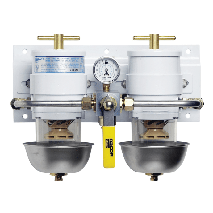 Dual Manifold Turbine Series 500 Diesel Filtration - Racor | Fisheries ...