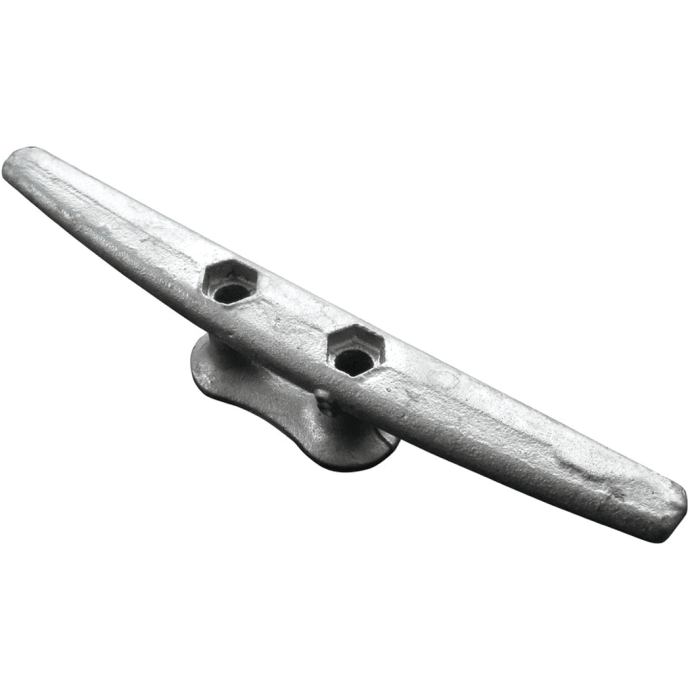 Dock Edge 12" Cast Iron Deck Cleats, Galvanized, Hex Head | Fisheries ...