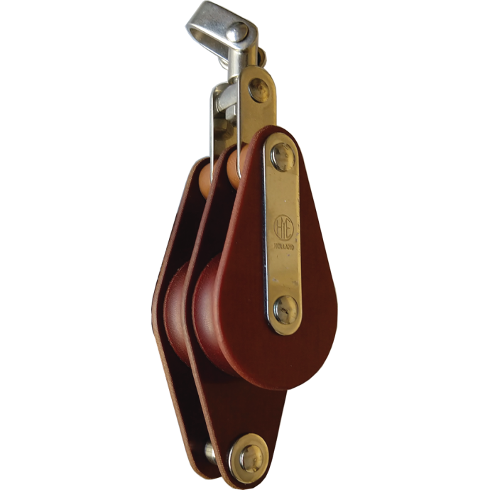 Davey & Co. 43 mm Tufnol Double Block - Swivel, Becket | Fisheries Supply