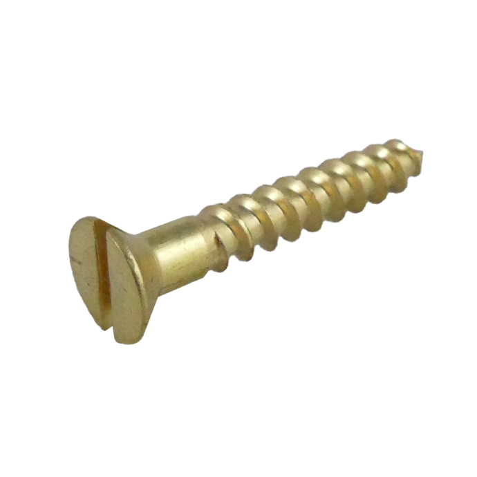 Wood Screw - Flat Head - Slotted - brass - Fasco Fastener | Fisheries Supply