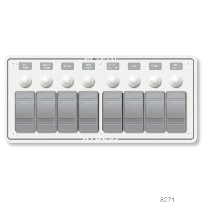 DC Water Resistant White Circuit Breaker Panels - Blue Sea Systems ...