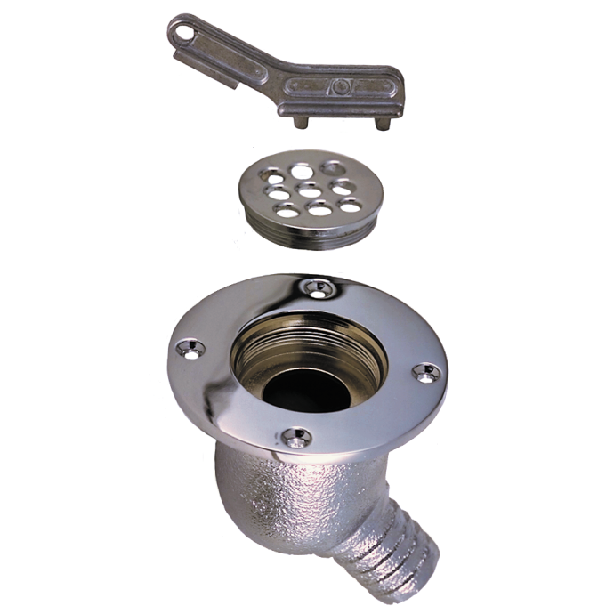 Chrome Cockpit Scupper - Perko | Fisheries Supply