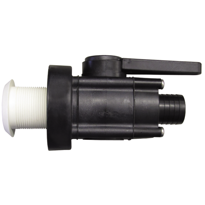 Marelon Full-Flow Seacock - Mushroom Thru-Hull x Ball Valve x Hose Barb ...