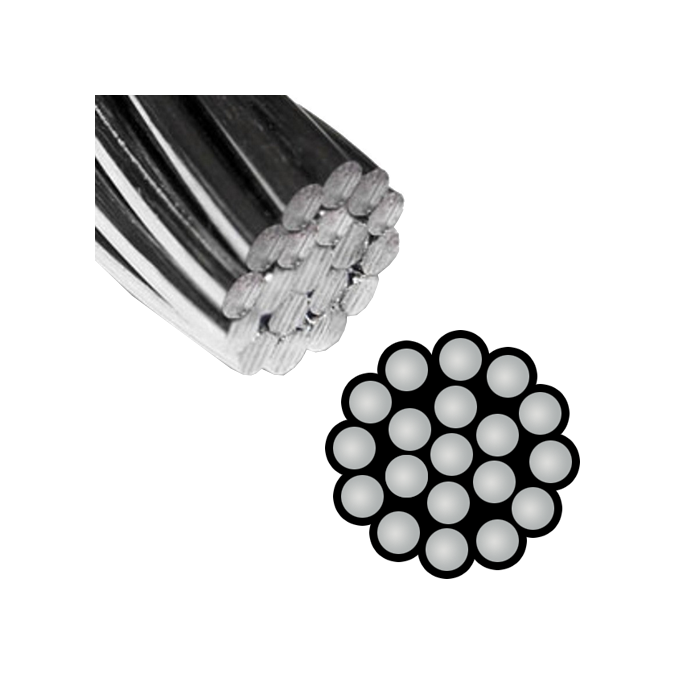 1x19 Stainless Steel Metric Wire Rope - 316 Alloy