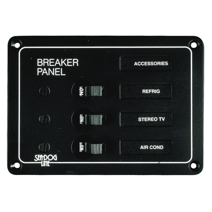 AC/DC Accessory Panel 3 Circuit - Sea-Dog Line | Fisheries Supply