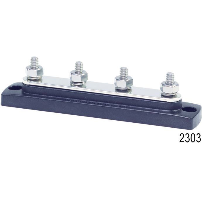 Blue Sea Systems BusBar 150 Ampere Common Buses, BusBar 4 x 1⁄4" Stud ...