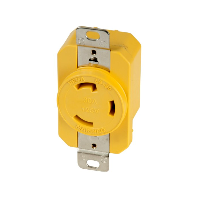Marinco 30 Amp Outlet Receptacle - 305CRR | Fisheries Supply