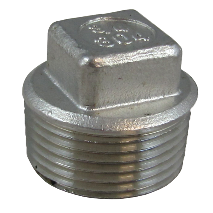 Stainless Steel Square Head Plugs - Midland Metals | Fisheries Supply