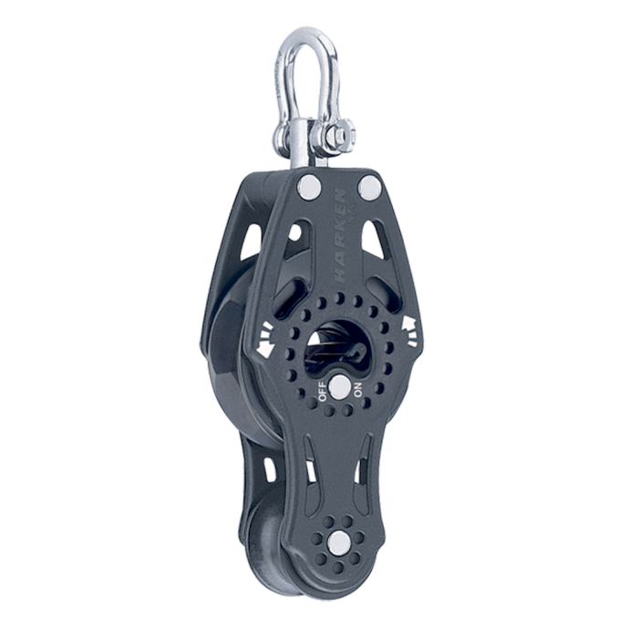 Harken 57 mm Fiddle Ratchet Block - Swivel | Fisheries Supply