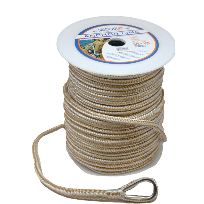 Anchor Lines - Double Braided Nylon with Pre-Spliced Thimble