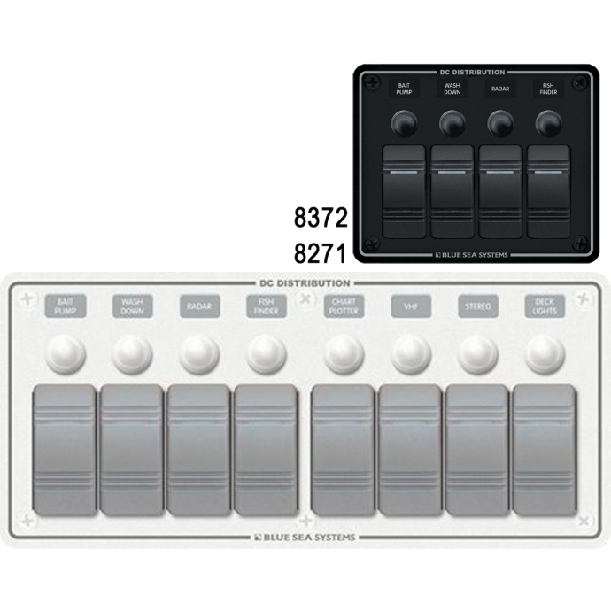 DC Water Resistant Black Circuit Breaker Panels - Blue Sea Systems ...