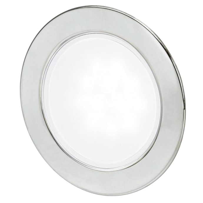 Hella EuroLED 95 3-3/4" Light - White, Stainless Trim | Fisheries Supply