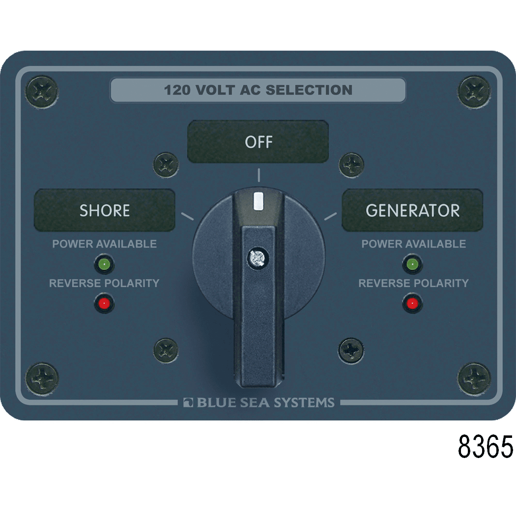 No. 9011 120V AC 2-Source Selector Rotary Switch & Panels - 65A - Blue ...