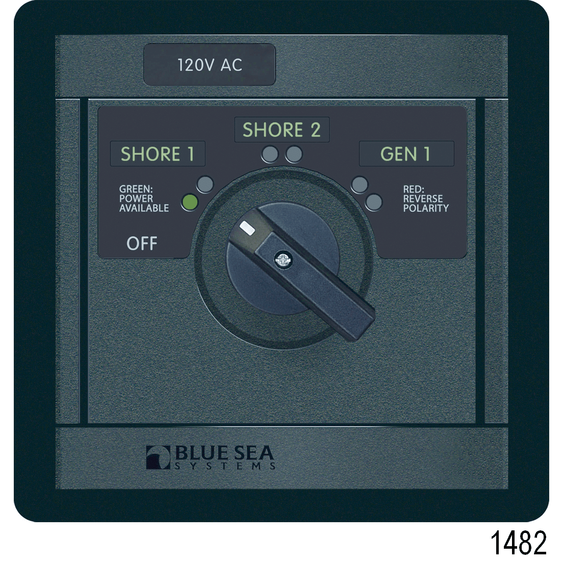 No. 9010 120V AC 3-Source Selector Rotary Switch & Panels - 30A - Blue ...