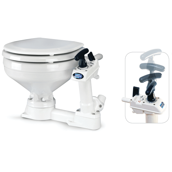 Jabsco Manual Toilets w/ Twist n' Lock Piston | Fisheries Supply