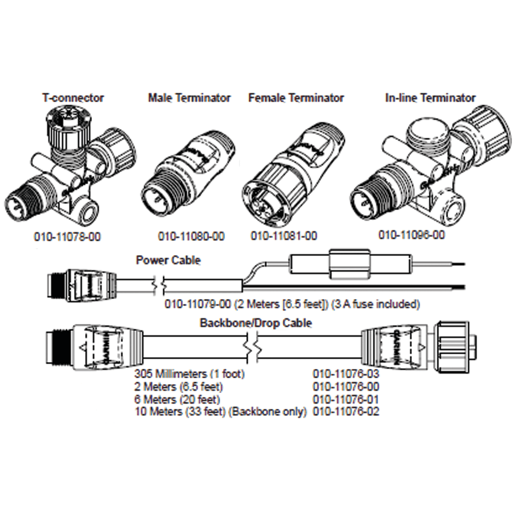 NMEA 2000 Network Connection Components - Garmin | Fisheries Supply