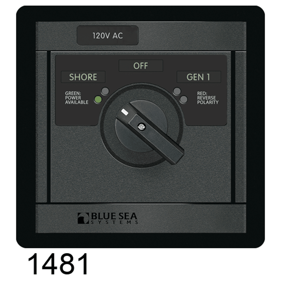 No. 9009 120V AC 2-Source Selector Rotary Switch & Panels - 30A - Blue ...